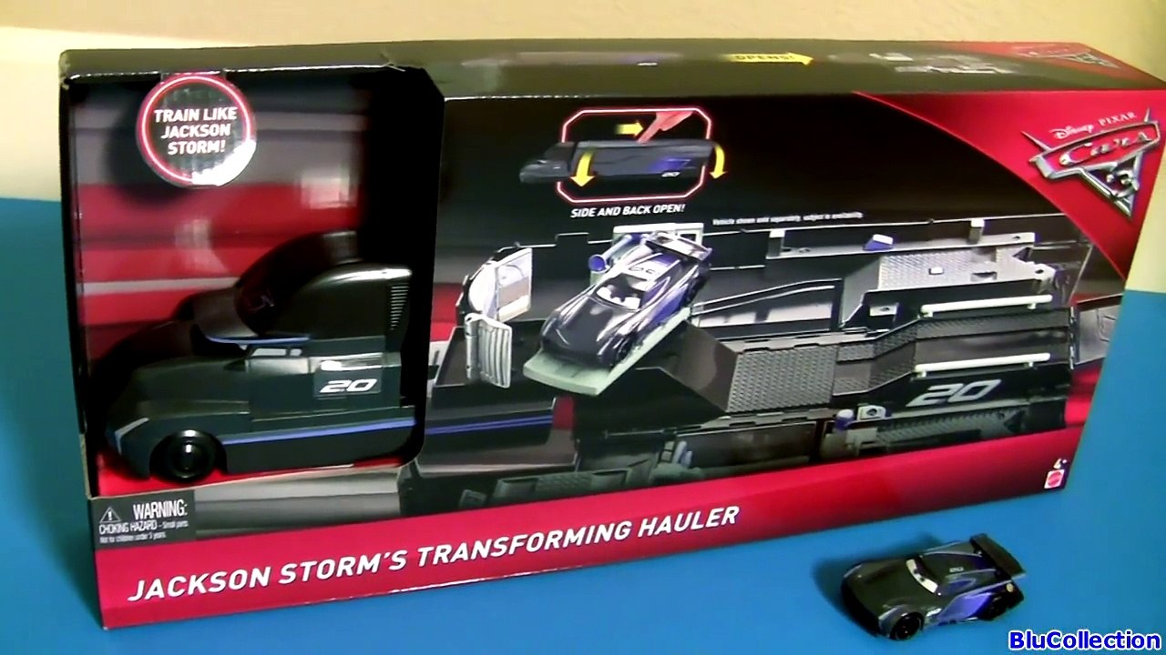Disney Cars 3 Toys Jackson Storm Transforming Hauler Trailer Playset # ...
