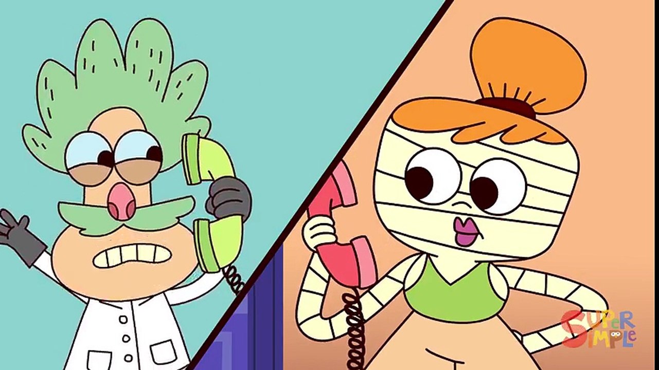 Five Little Monsters Jumping On The Bed Kids Halloween Song Super ...