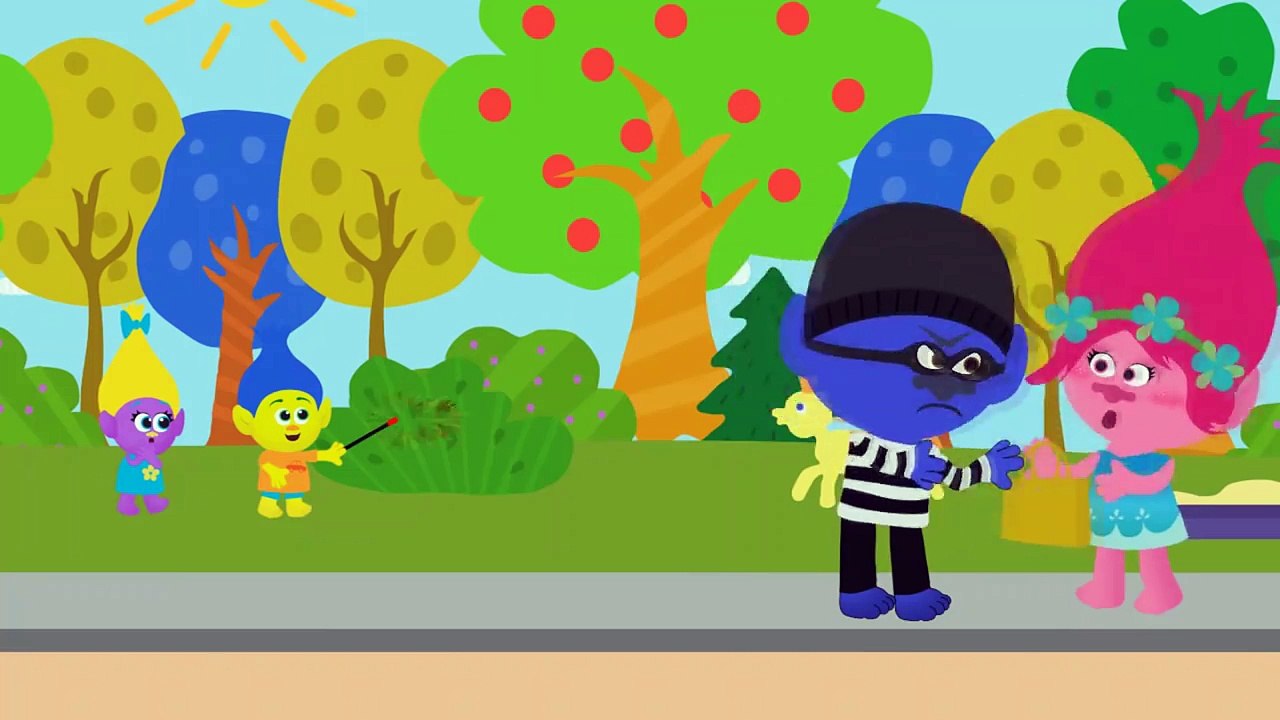 Troll steals Poppys Bag!!! Crying in Prison!!! Nursery Rhymes Trolls ...