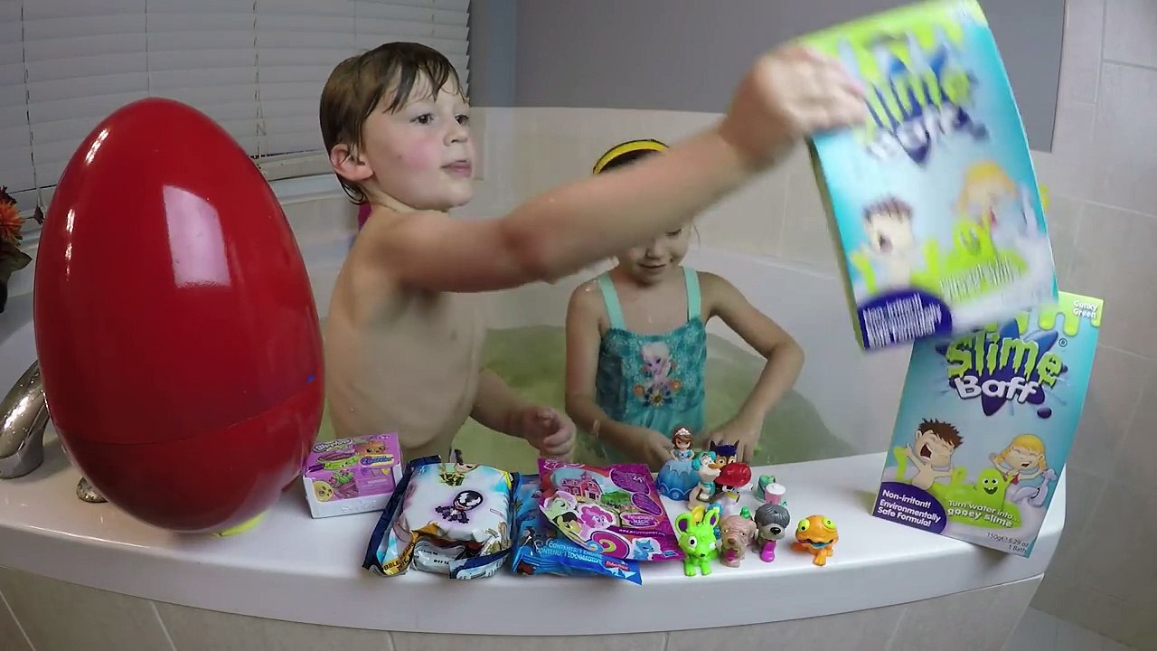 HUGE EGG SURPRISE SLIME BAFF TOY CHALLENGE Bath PlayTime Marvel ...