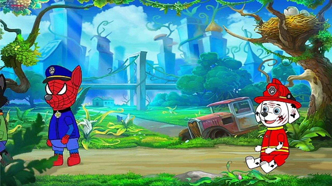 PAW Patrol Chase & Marshall Crying | Spiderman vs Venom Superheroes ...