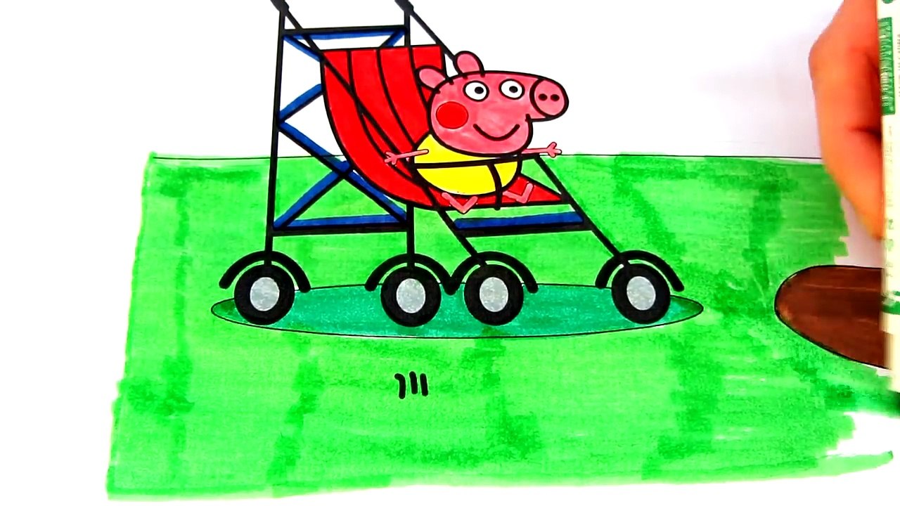 Baby Alexander and Peppa Pig Coloring Pages Baby Сarriage Drawing Pages ...