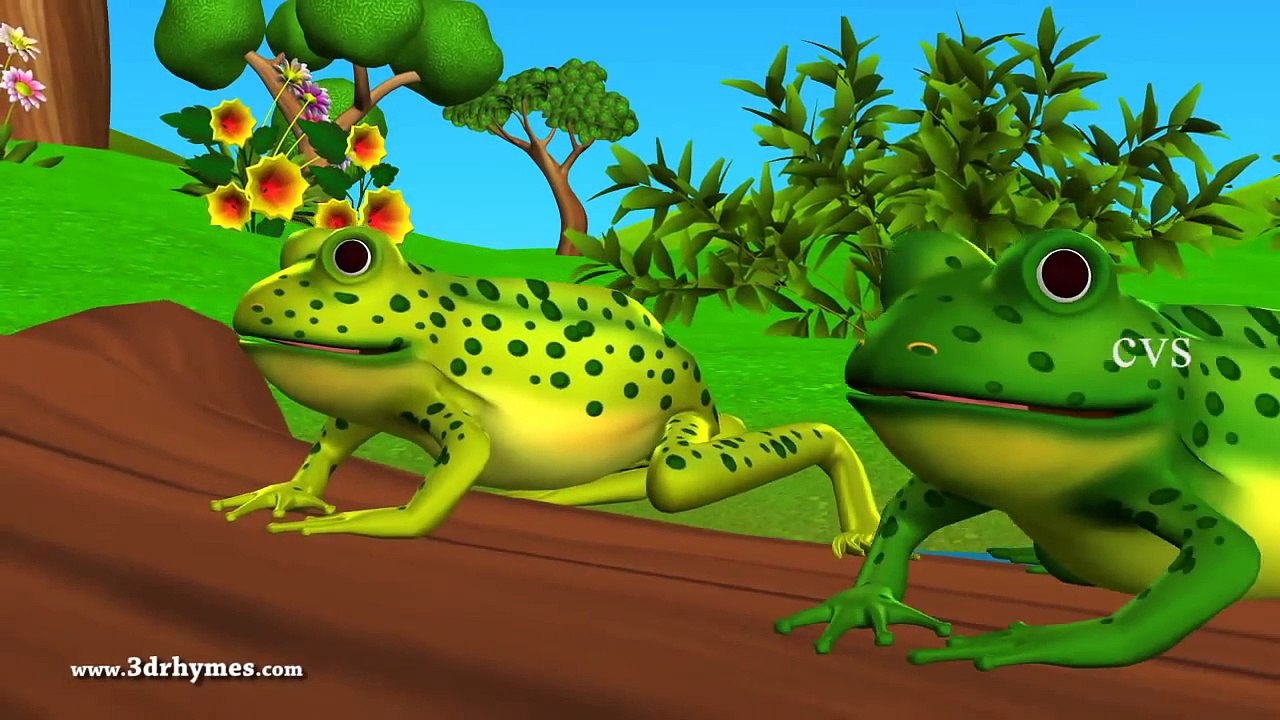 Five little Speckled Frogs | 3D Animation English Nursery Rhyme for ...