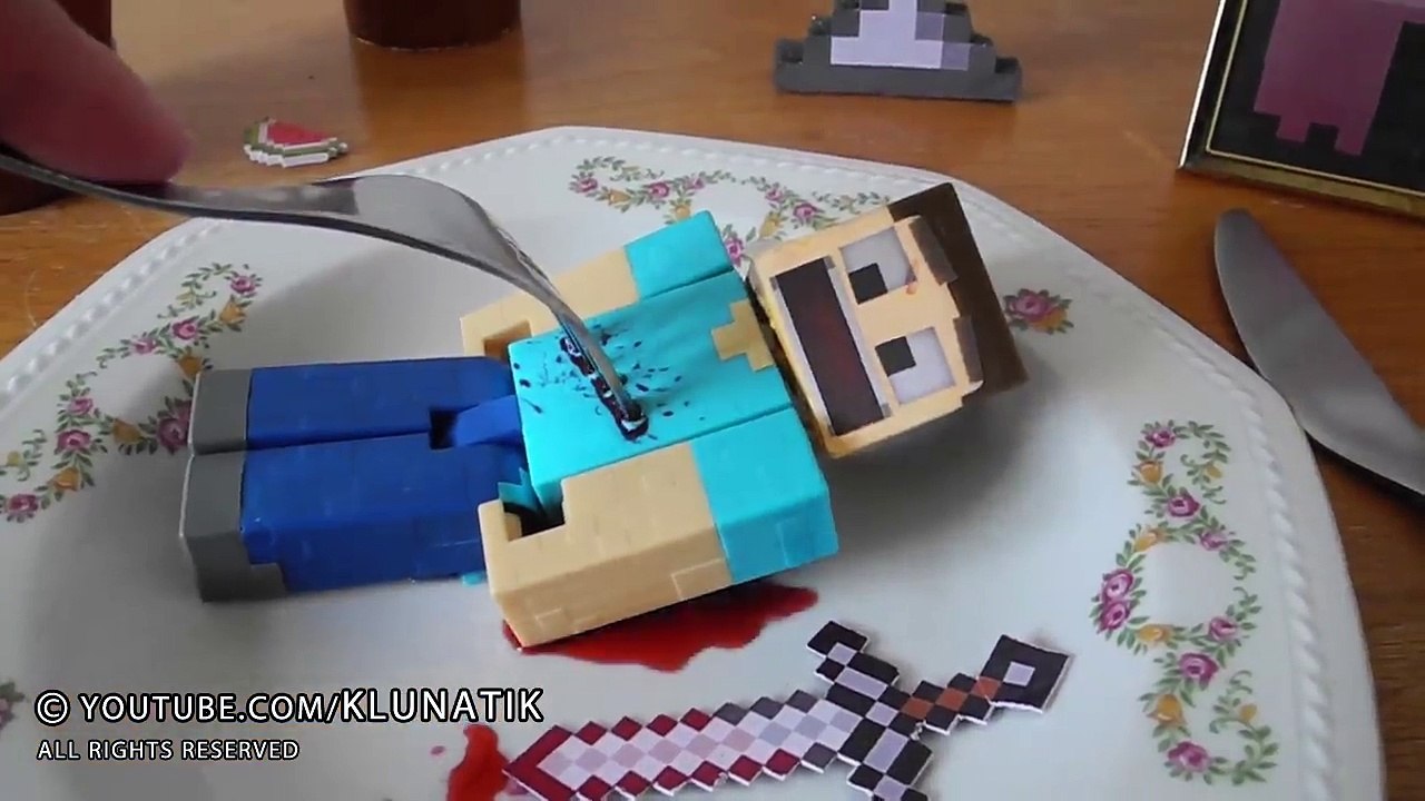 MINECRAFT - EATING STEVE!!!!! Kluna Tik Dinner #75 _ ASMR eating sounds ...