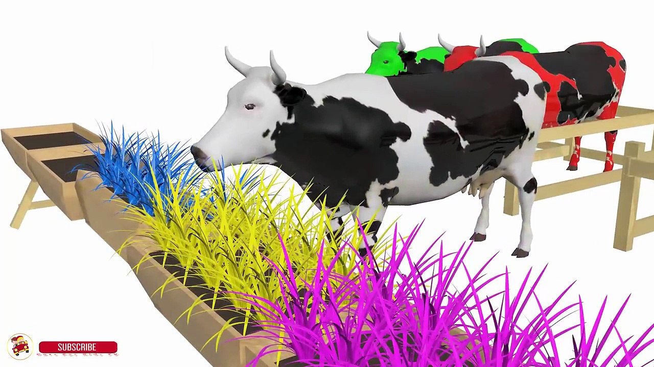 Learn Colors With Balls Milk Cows For Kids- Colours With Animals Ball ...