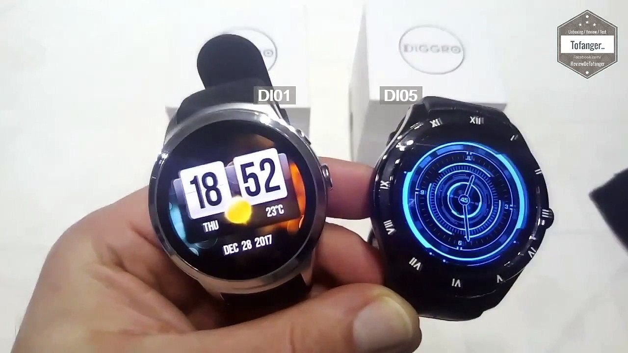 Diggro Smartwatch Comparison DI01 and DI05 - Vidéo Dailymotion