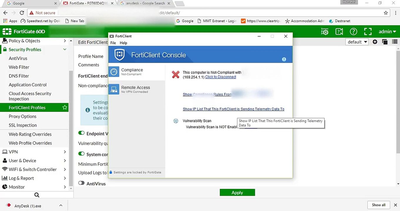 Fix Forticlient Error - This computer is non - compliant with fortigate ...