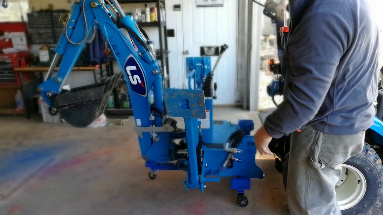 Backhoe Dolly for a LS MT125 Subcompact Tractor - video Dailymotion