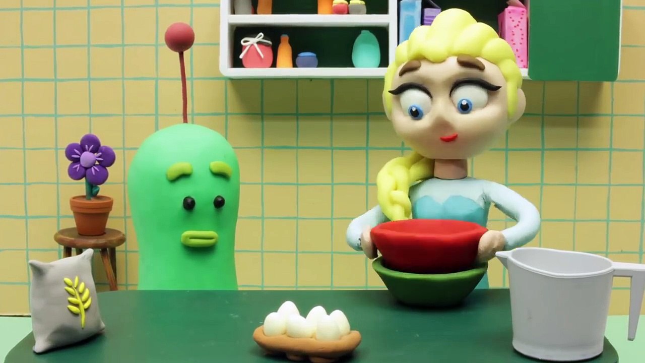 Frozen Elsa visits doctor and checks eyes Frozen Play Doh Cartoon Stop ...