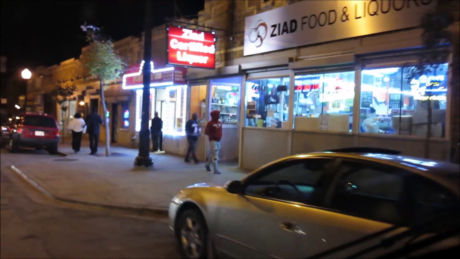 Hood Street Chicago At Night
