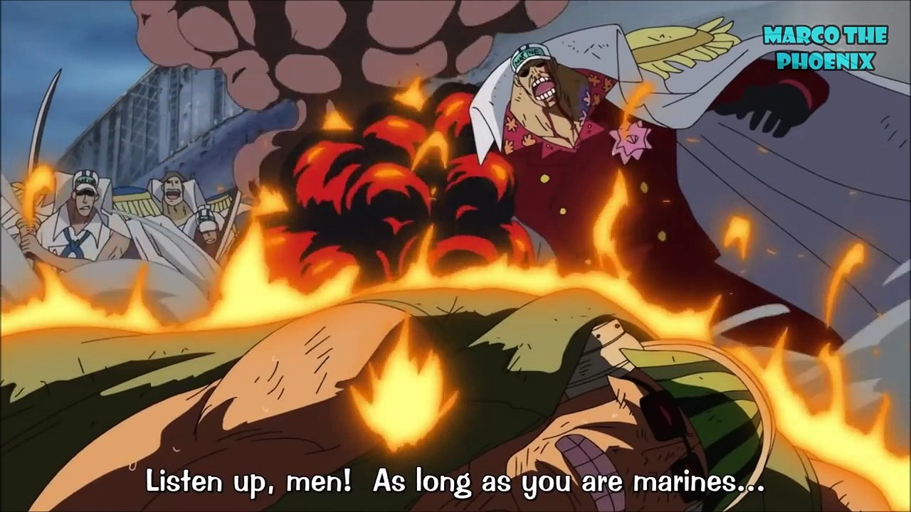 Akainu Defeats A Commander & Coby Stops The War - [HD] ( Marineford #80 ...