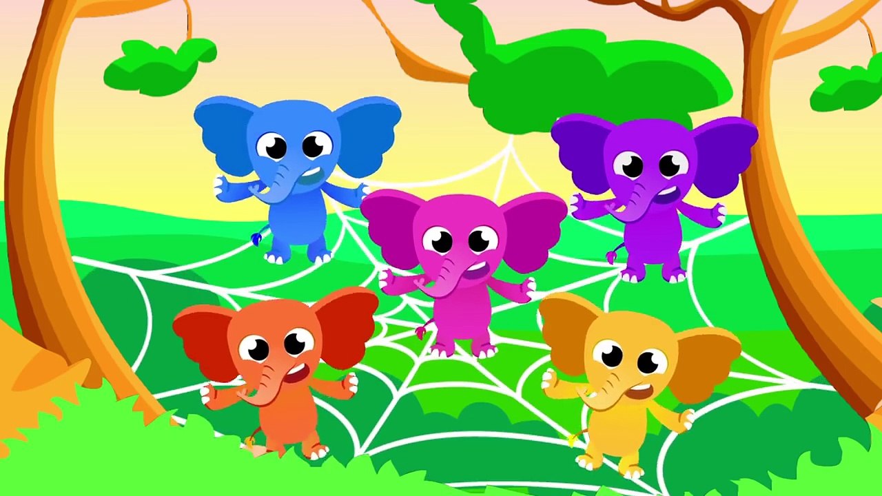 10 Elephants on a Web _ Learn to Count _ Nursery Rhymes by Little Angel ...