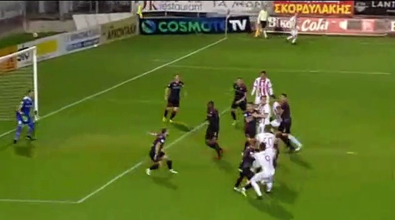 Alberto Botia AMAZING Bicycle Kick GOAL - Platanias FC 0-1 Olympiakos ...