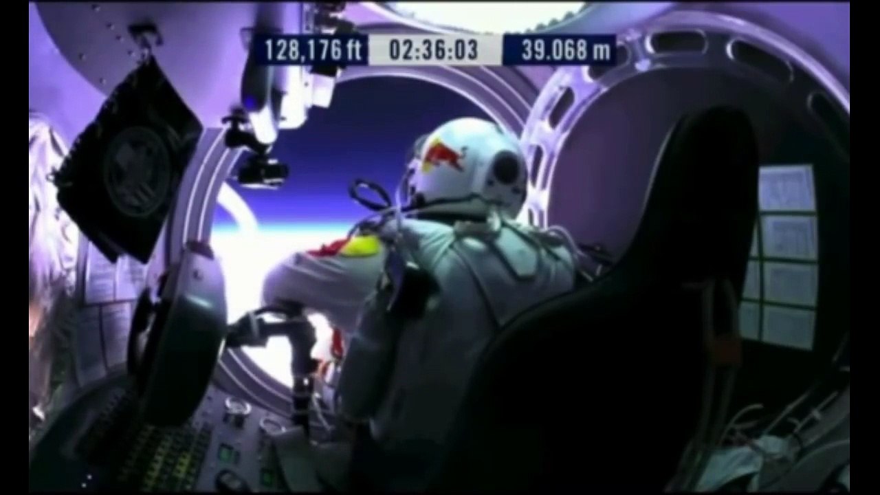 A man falling from space to the Earth surface- Live telecast by NASA ...