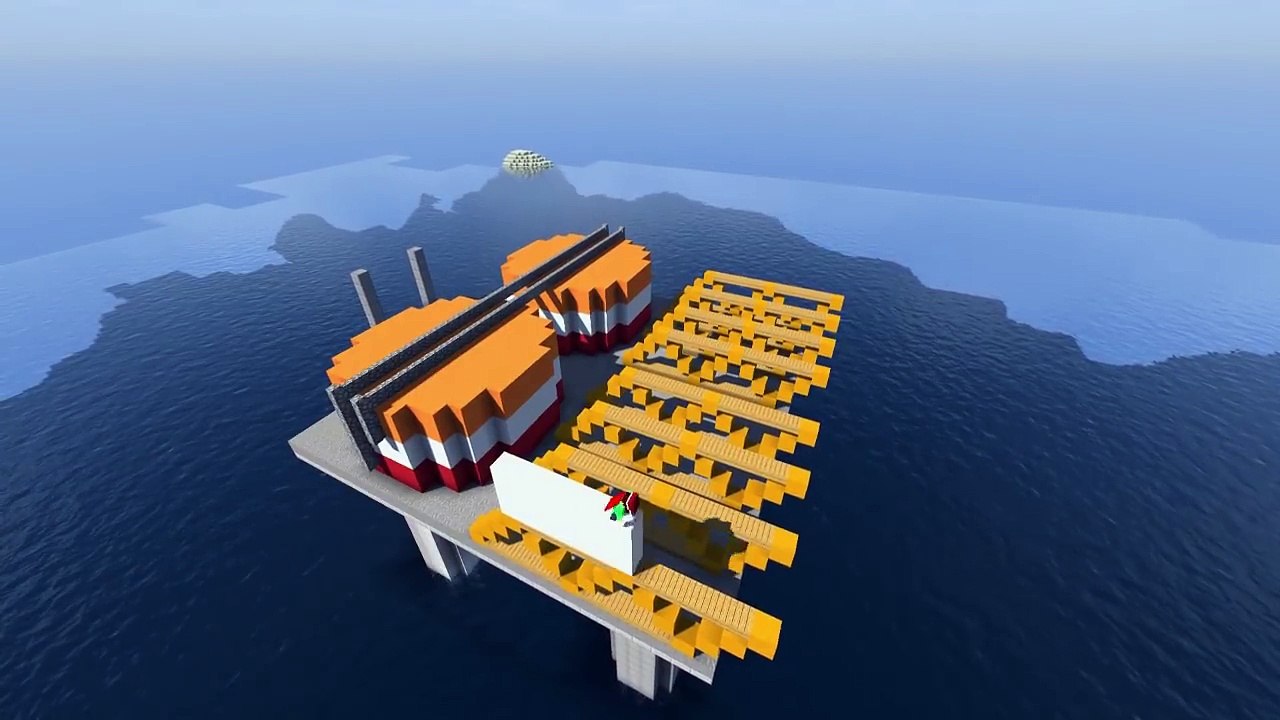 How To Build an Oil Platform in Minecraft (CREATIVE BUILDING) [Oil rig ...
