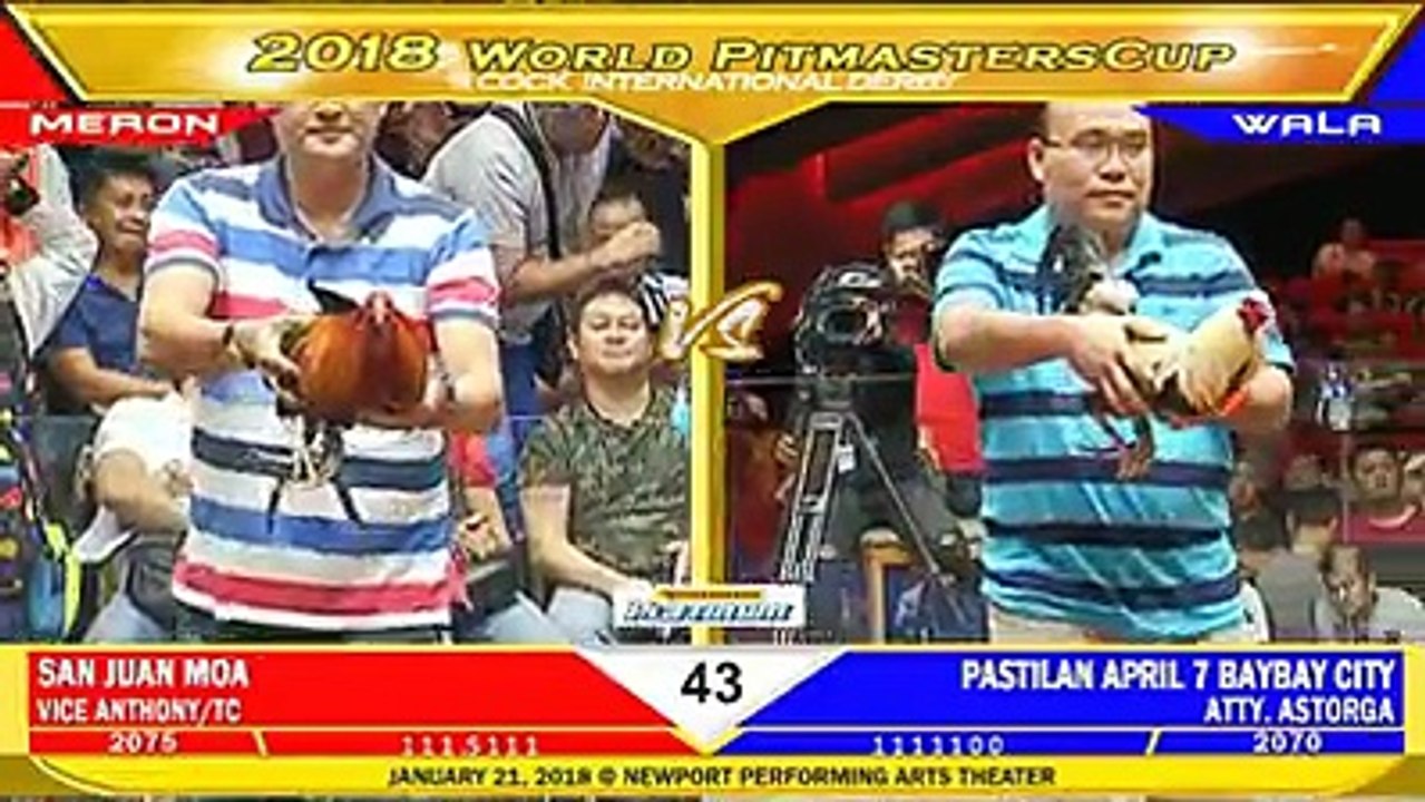 WORLD PITMASTER CUP 2018 #FIGHT 43 SAN JUAN MOA VS PASTILAN APRIL 7 ...