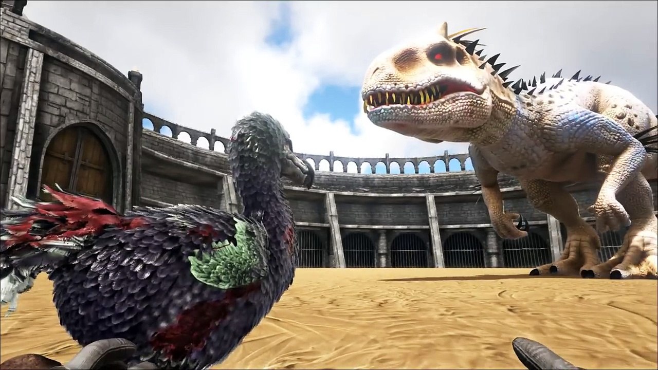 INDOMINUS REX VS DODO (lvl 9,999,999) | ARK: Survival Evolved - video ...