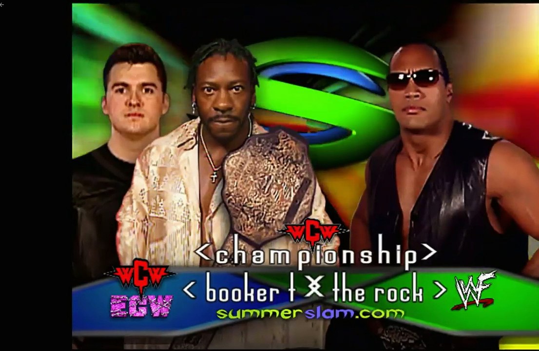 Wwe Summerslam 2001 - Booker T(c) Vs The Rock - Wcw Championship ...