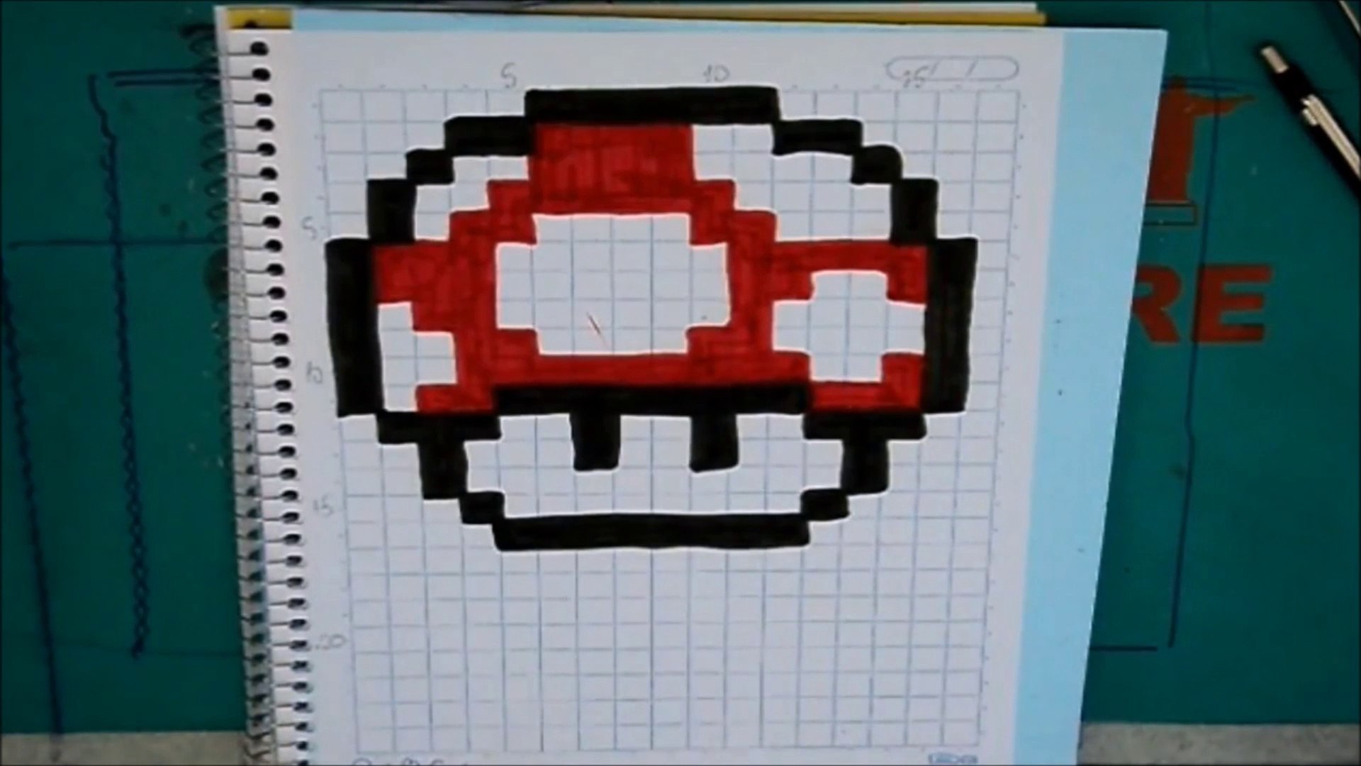 Graph Paper Drawing Mario Mushroom