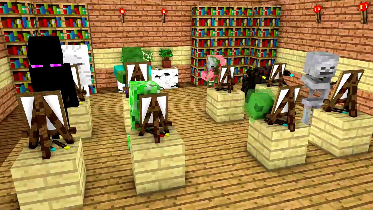 Monster School - Mobs Drawing - Minecraft Animation - Video Dailymotion
