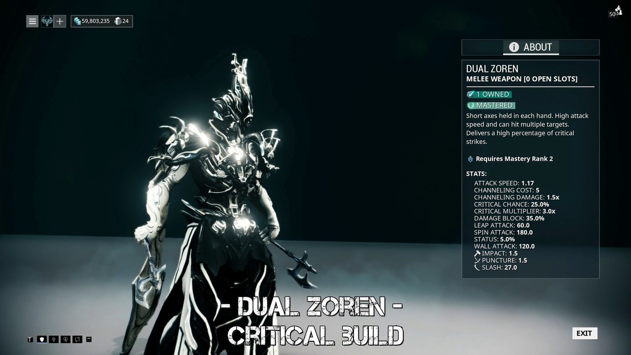 Warframe Dual Zoren - Critical build (3 forma) - video Dailymotion