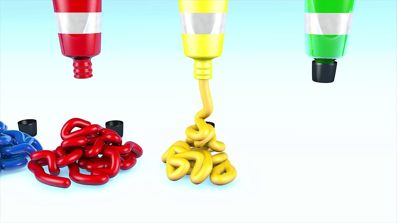 Learn Colors for Children With Colorful Toothpastes 3D Learning Videos ...