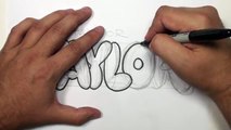 How to Draw Bubble Letters - Taylor in Graffiti Name Art - video ...