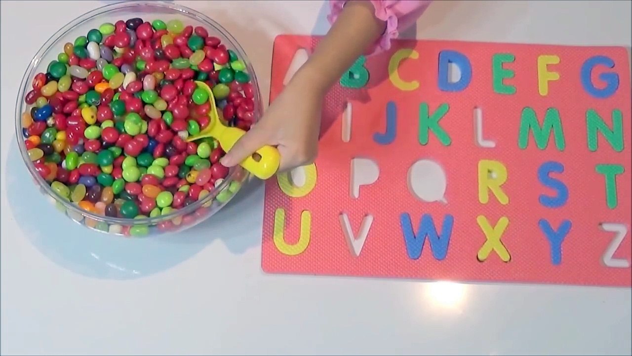 Learn Alphabet with Jelly Bean Surprise,Skittles Surprise Alphabet ...