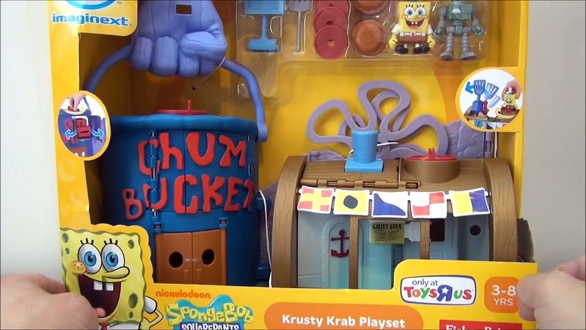 Fisher-Price Nickelodeon Imaginext Krusty Krab Playset Spongebob ...