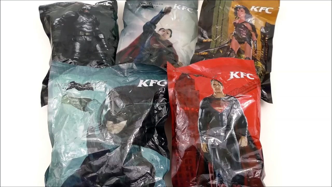 2016 KFC BATMAN V SUPERMAN DAWN OF JUSTICE MOVIE DC COMICS SET OF 5 ...