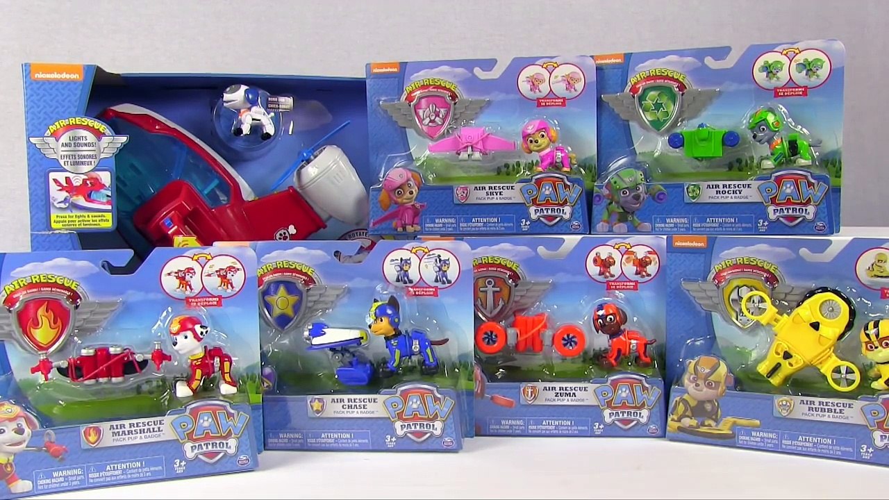 Full Set Paw Patrol Air Rescue Pups & Air Patroller - Nickelodeon ...