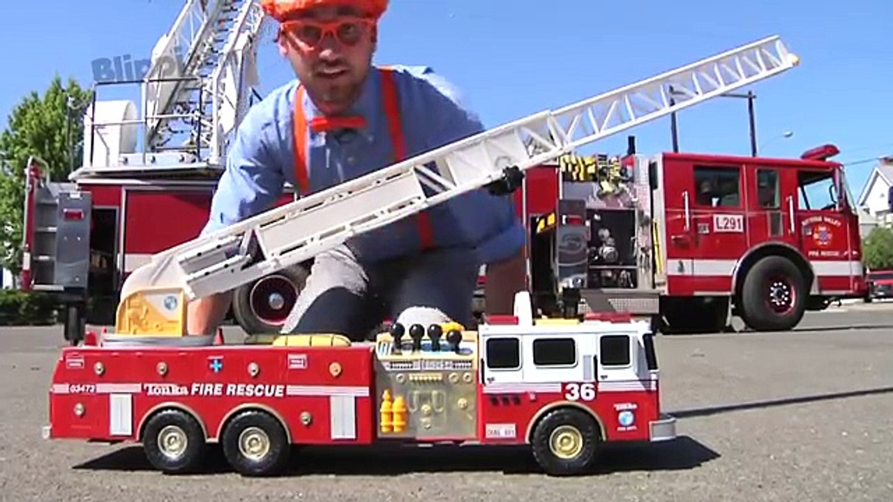 Blippi Fire Trucks for Children | Fire engines for kids and Fire Truck ...