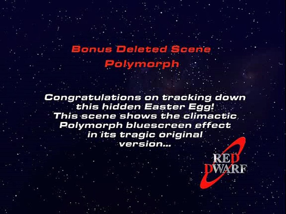 Red Dwarf Extras Season 03 Extra 06 - Easter Egg - Polymorph Deleted ...