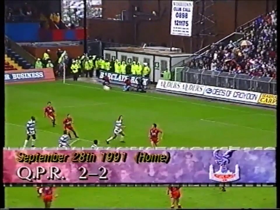 Crystal Palace - Queens Park Rangers 28-09-1991 Division One – Видео Dailymotion