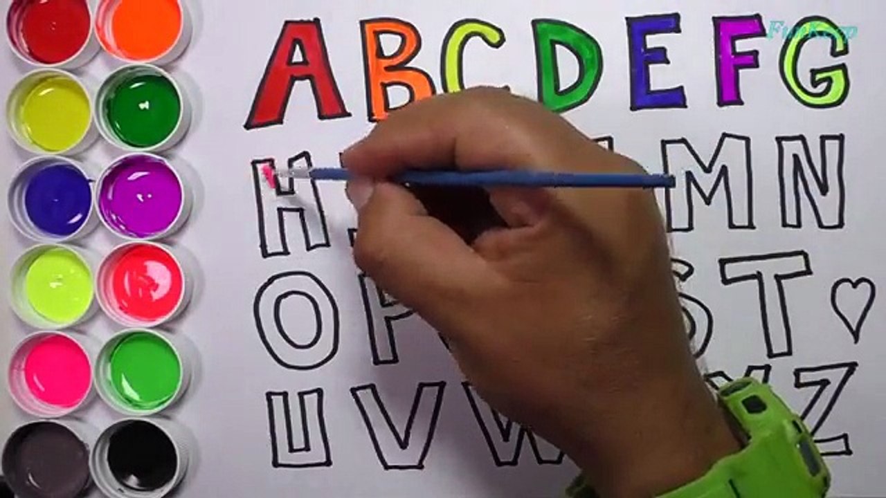 Dibujando y Coloreando el Alfabeto - Dibujos Para Niños - Aprende ...