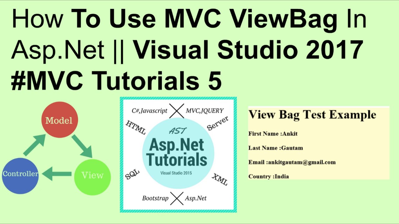 How to use mvc viewbag in asp.net || visual studio 2017 #MVC tutorials 5 - video Dailymotion