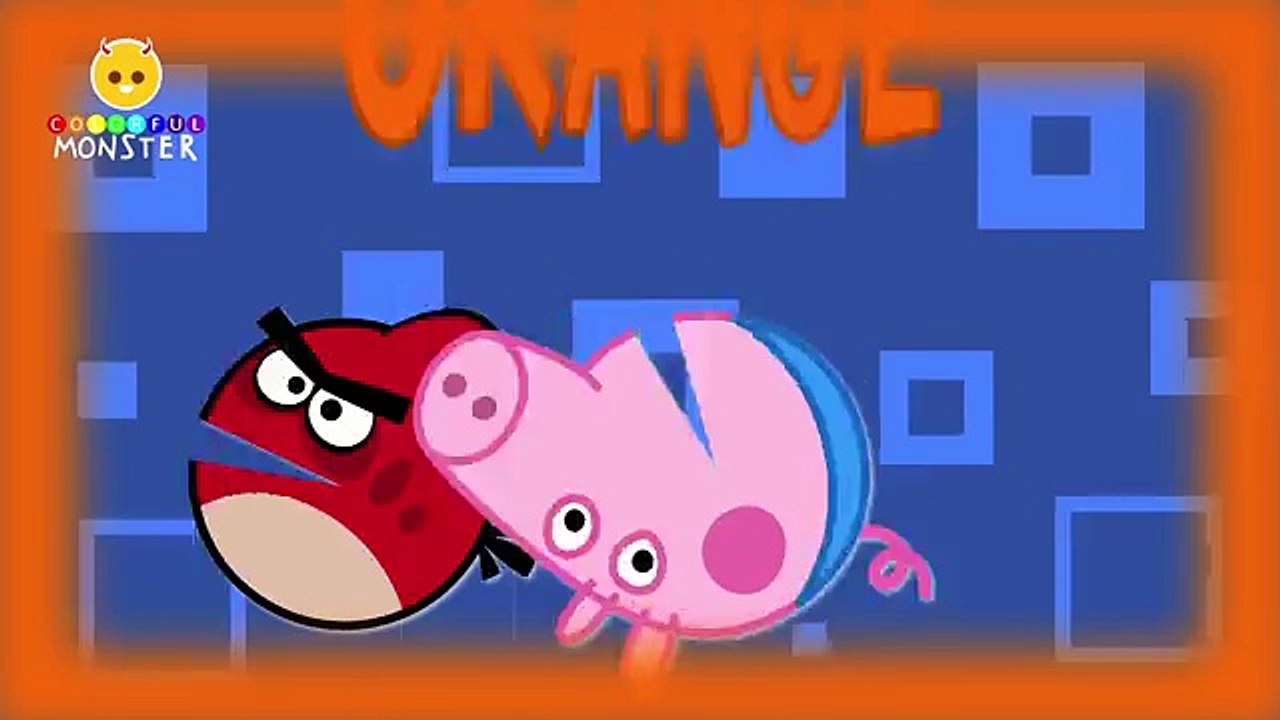 Learn Colors with Pacman Peppa Pig vs Pacman Angry Birds - Color Balls ...