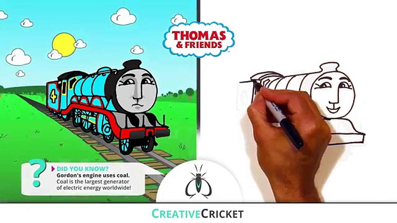 How to Draw Thomas and Friends Step by Step ♦ Gordon the Big Engine ♦ ...