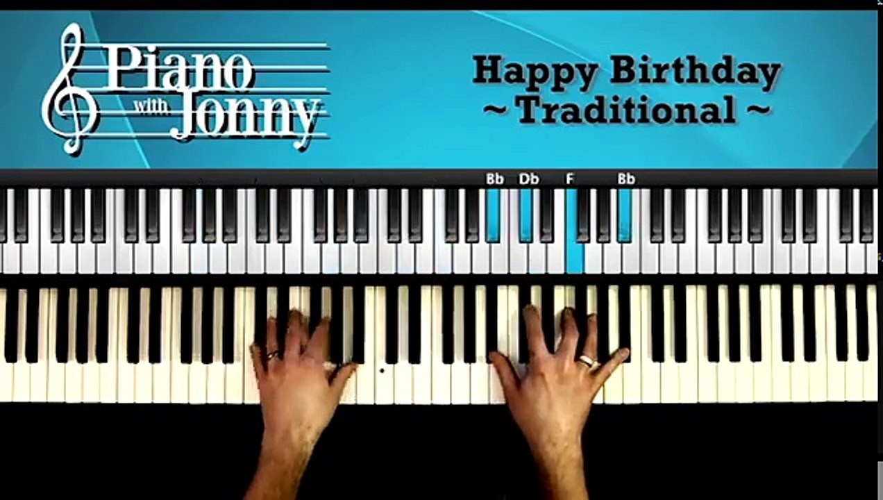 Jazzy Happy Birthday! - Piano Lesson by Jonny May - video Dailymotion