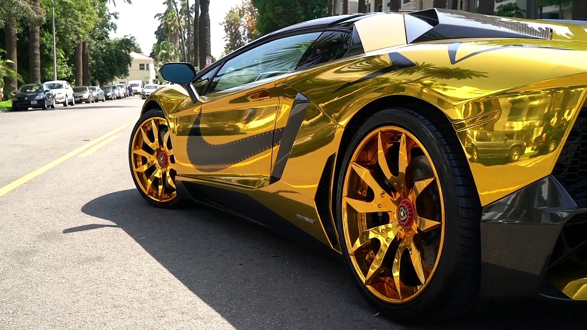 Fondo De Pantalla Del Lamborghini Aventador Dorado Lamborghini