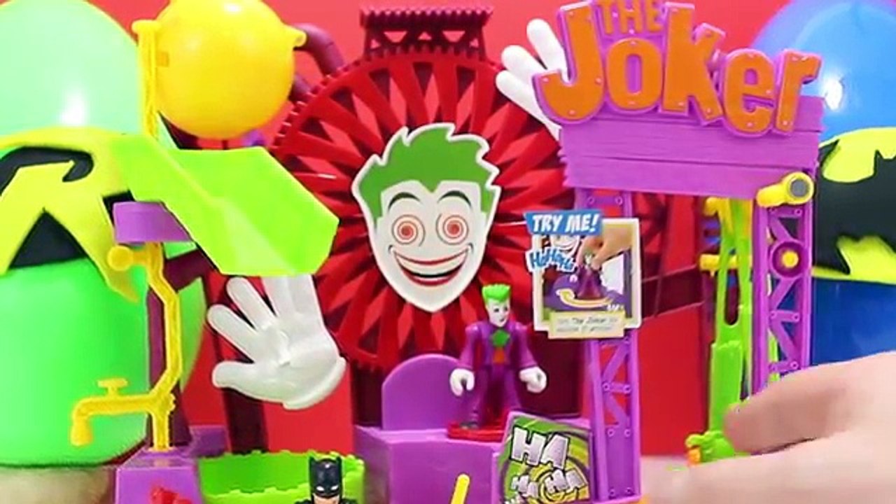 Batman Toys & Eggs JOKER LAFF FACTORY Imaginext by Toypals.tv - video ...