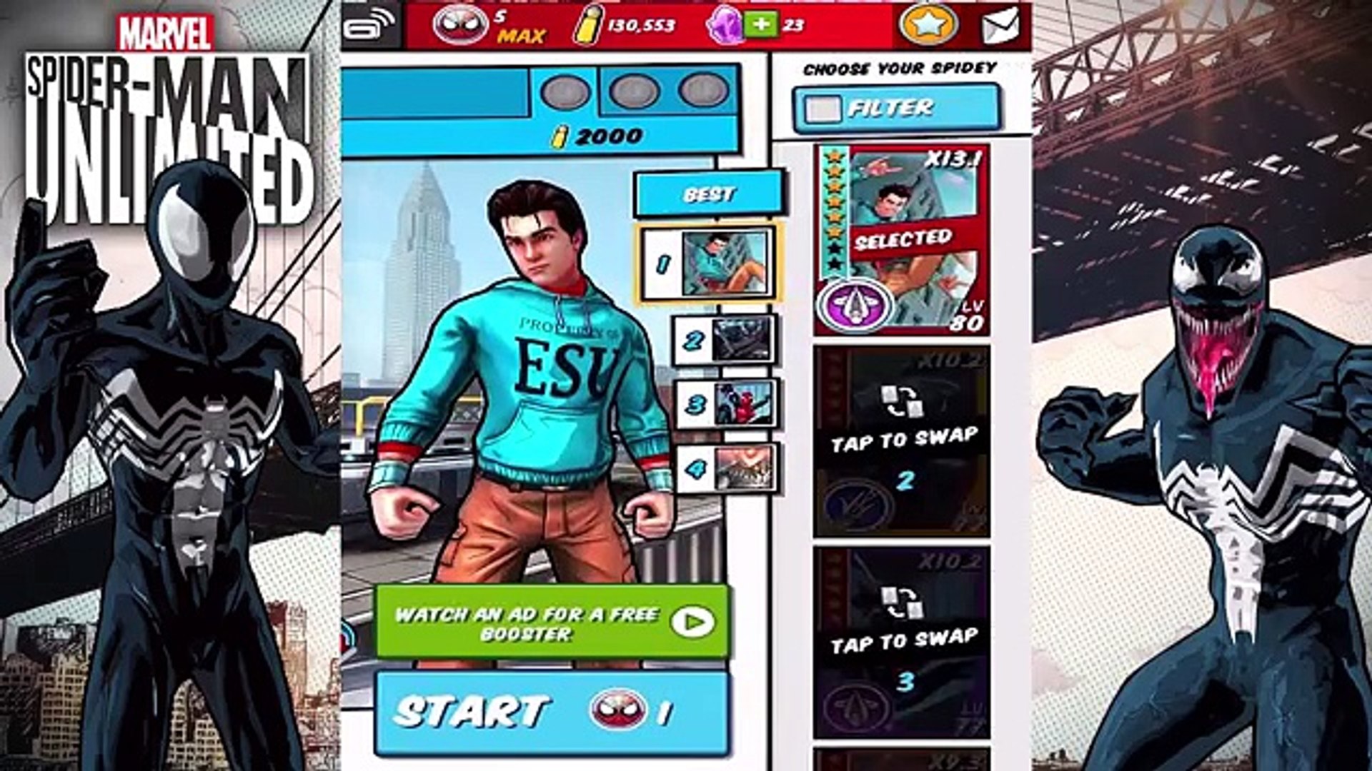 Spider Man Unlimited Game Suits