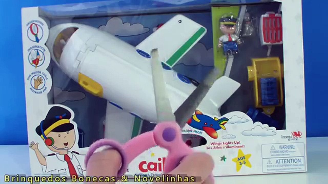 Caillou Avião e Adesivos Caillou Travel Jet com Gato Gilbert airplane ...