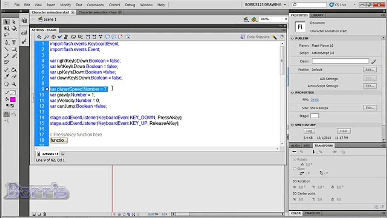 Flash CS4/CS5 Platform Game Tutorial: Charer Animation - video Dailymotion