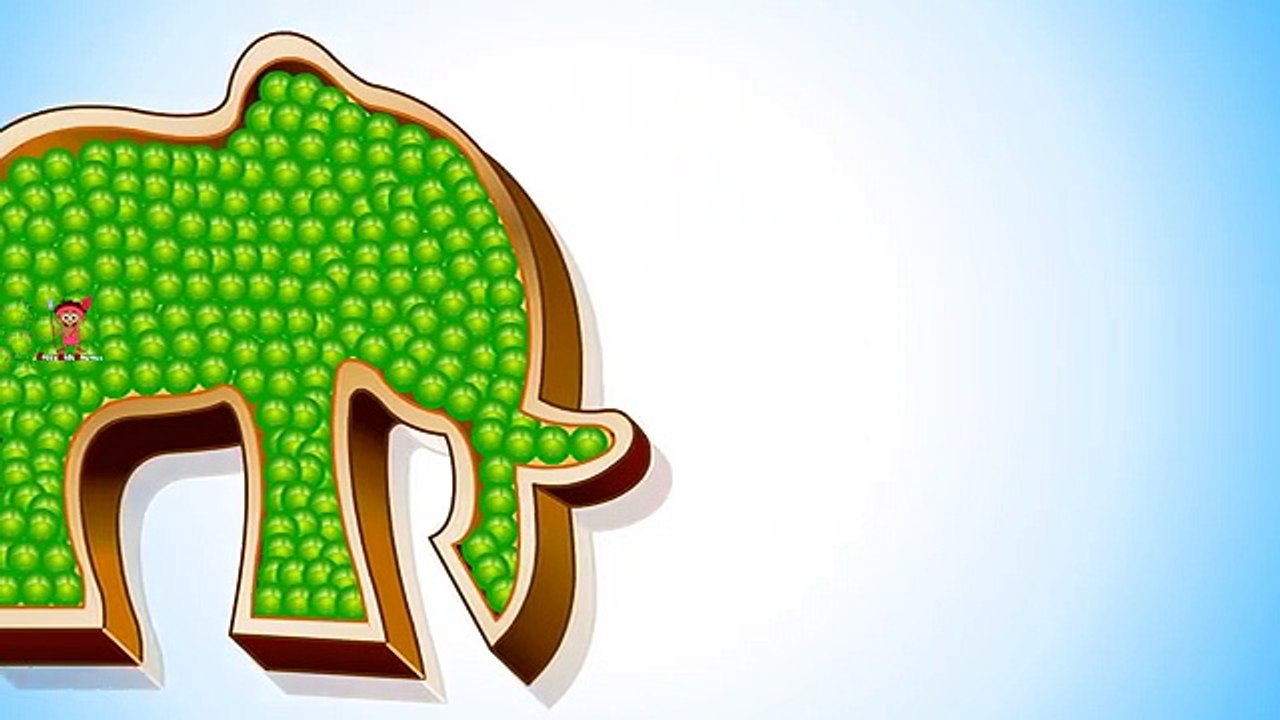 Learn Colors with Wooden Elephant Toy A Lot of Balls for Kids Children ...