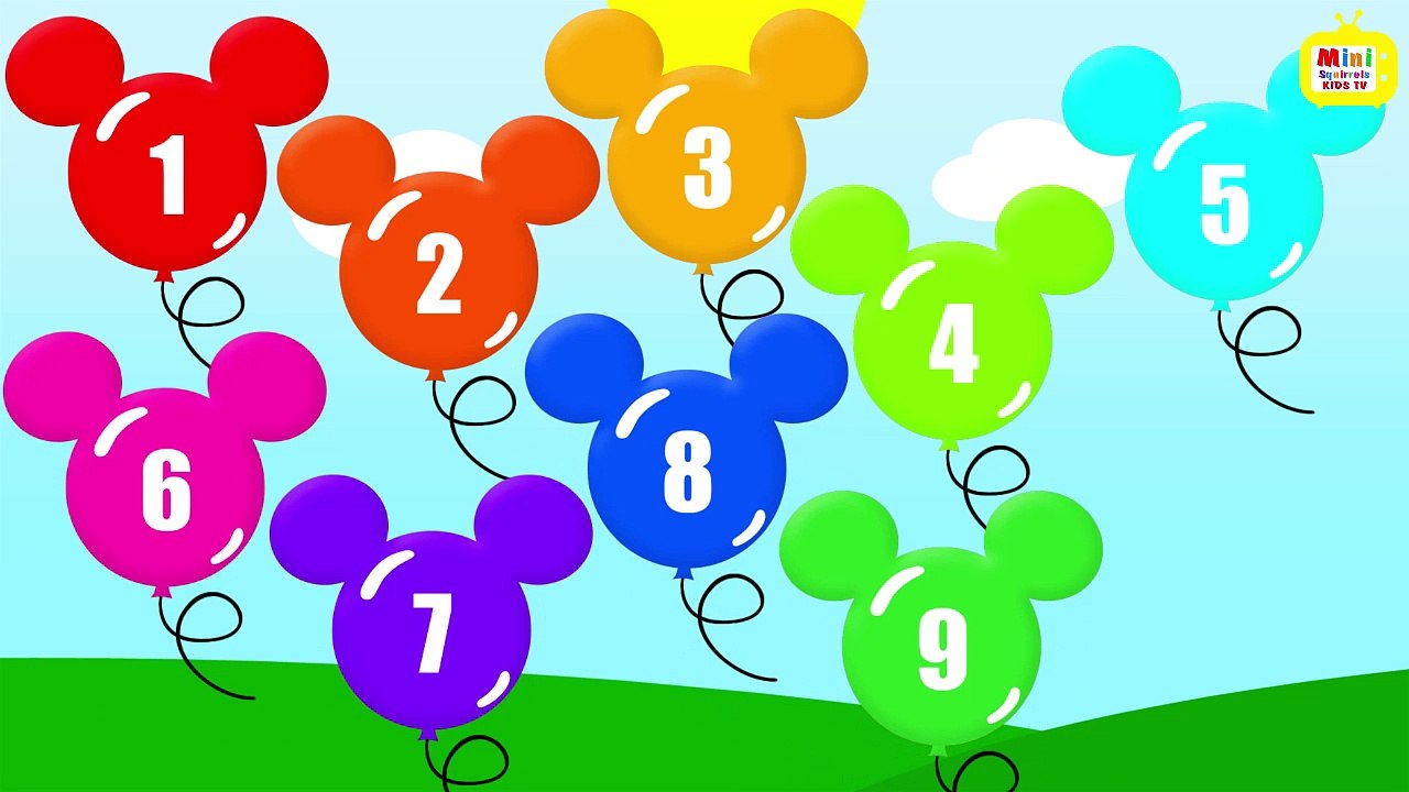 Learn to count 1-10 - Mickey Mouse Balloons Popping - Learning Numbers ...