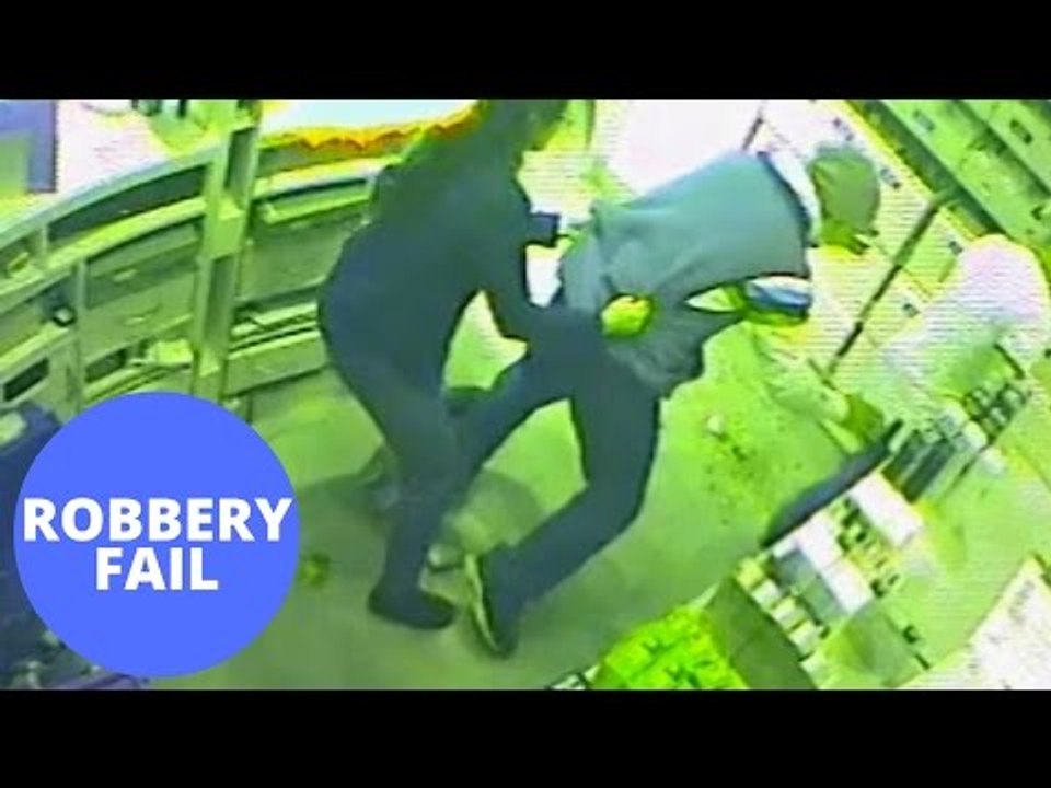 CCTV of boxer turned robber foiled as four female Boots workers batter ...