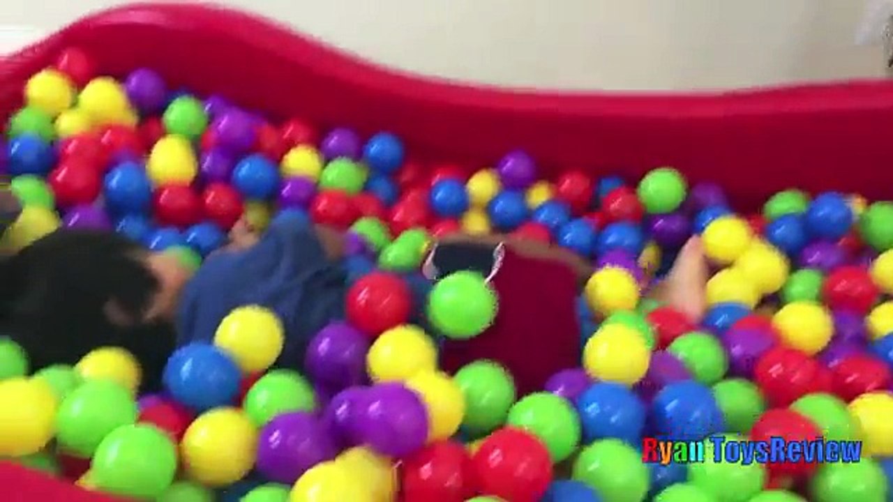 SURPRISE TOYS Giant Ball Pit Challenge with Ryan ToysReview - video ...