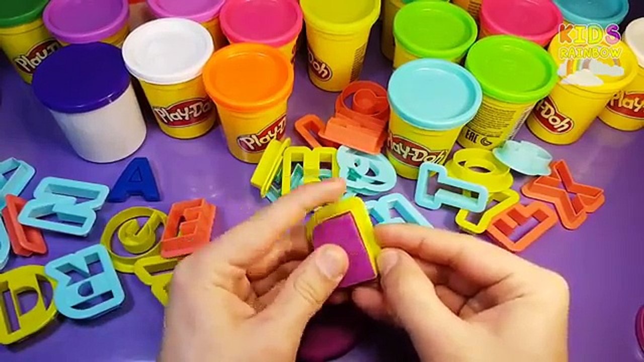 ABC Clay Dough Play Doh ABCDE Game Alphabet Playdoh Alfabet for Kids ...