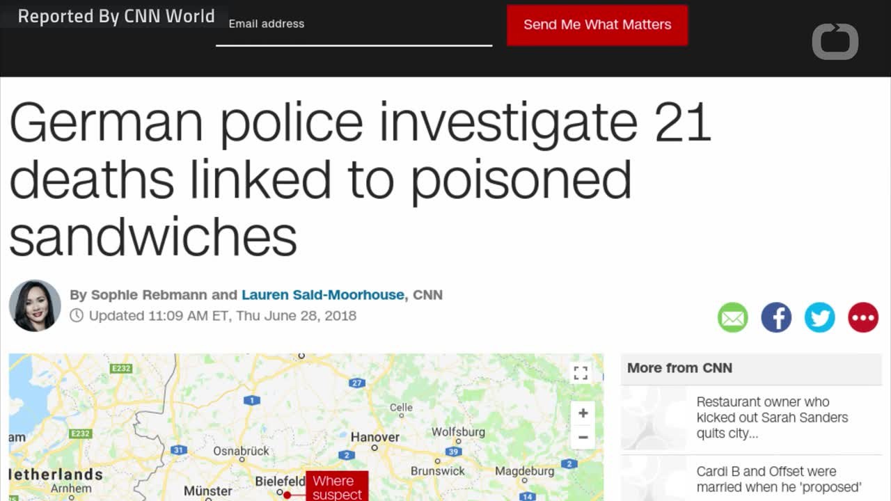 Poisoned Sandwiches Kill 21 In Germany - video Dailymotion
